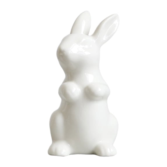 1 Pcs Ceramic White Rabbit, Easter Bunny Figurine Ceramic Bunny Rabbits ...