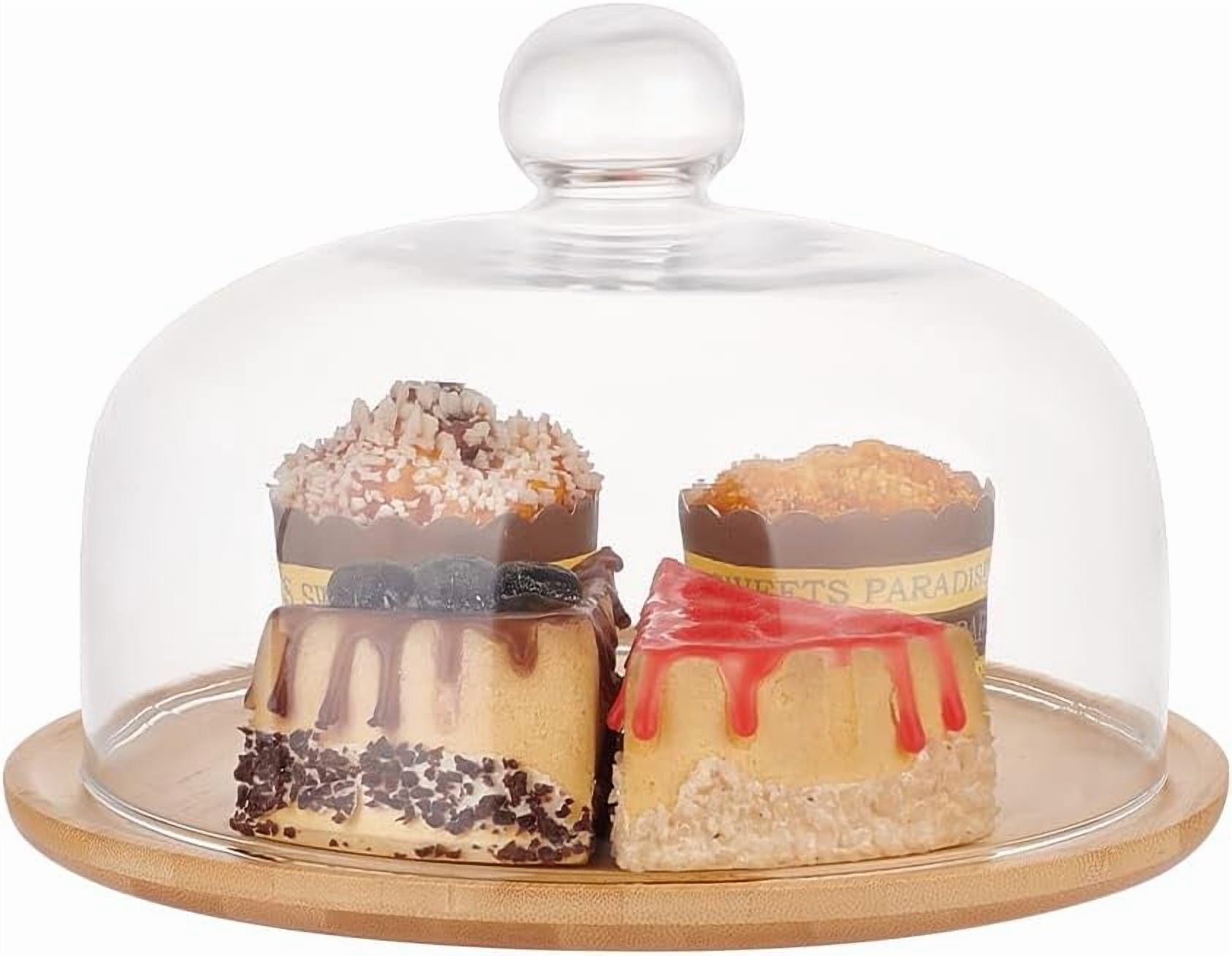 1 Pcs Cheese Cloche Dome 25x17.5cm/9.84x6.89 Inch Cake Display Server ...