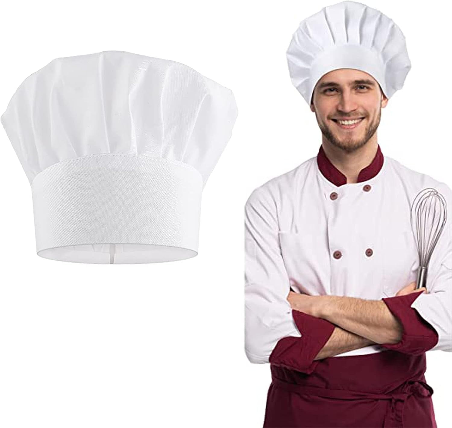 1 Pcs Chef Hat Pizza Hat Catering Hats Adjustable Elastic Kitchen ...