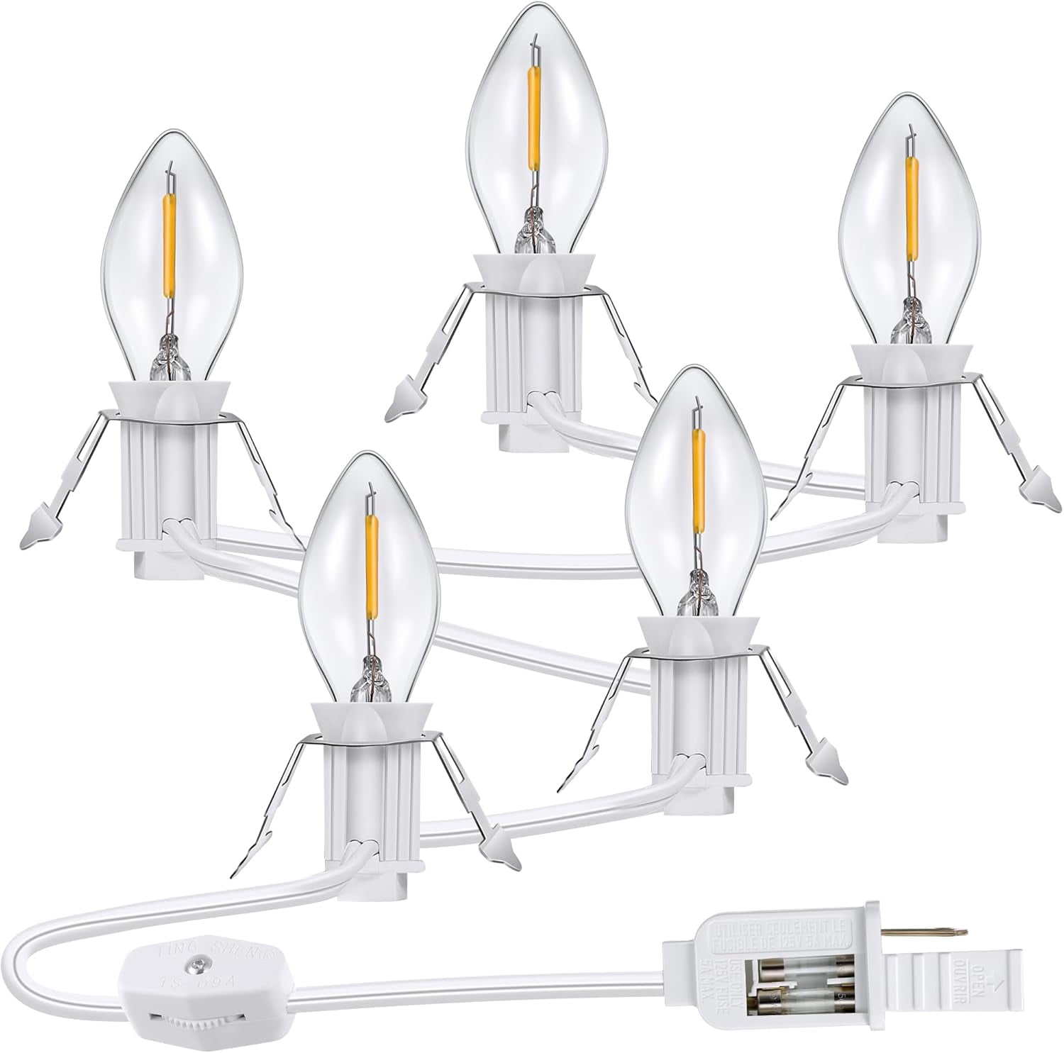 NOBRAND, Christmas Village Lights, C7 String Bulbs, Blow Mold Light Kit ...
