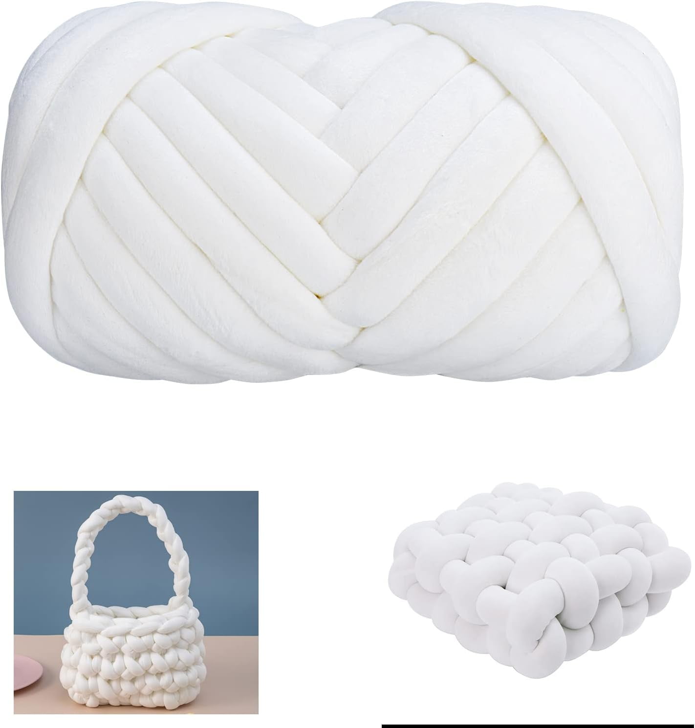 1 Pcs Chunky Cotton Yarn for Arm Knitting Crochet Super Saver Jumbo ...