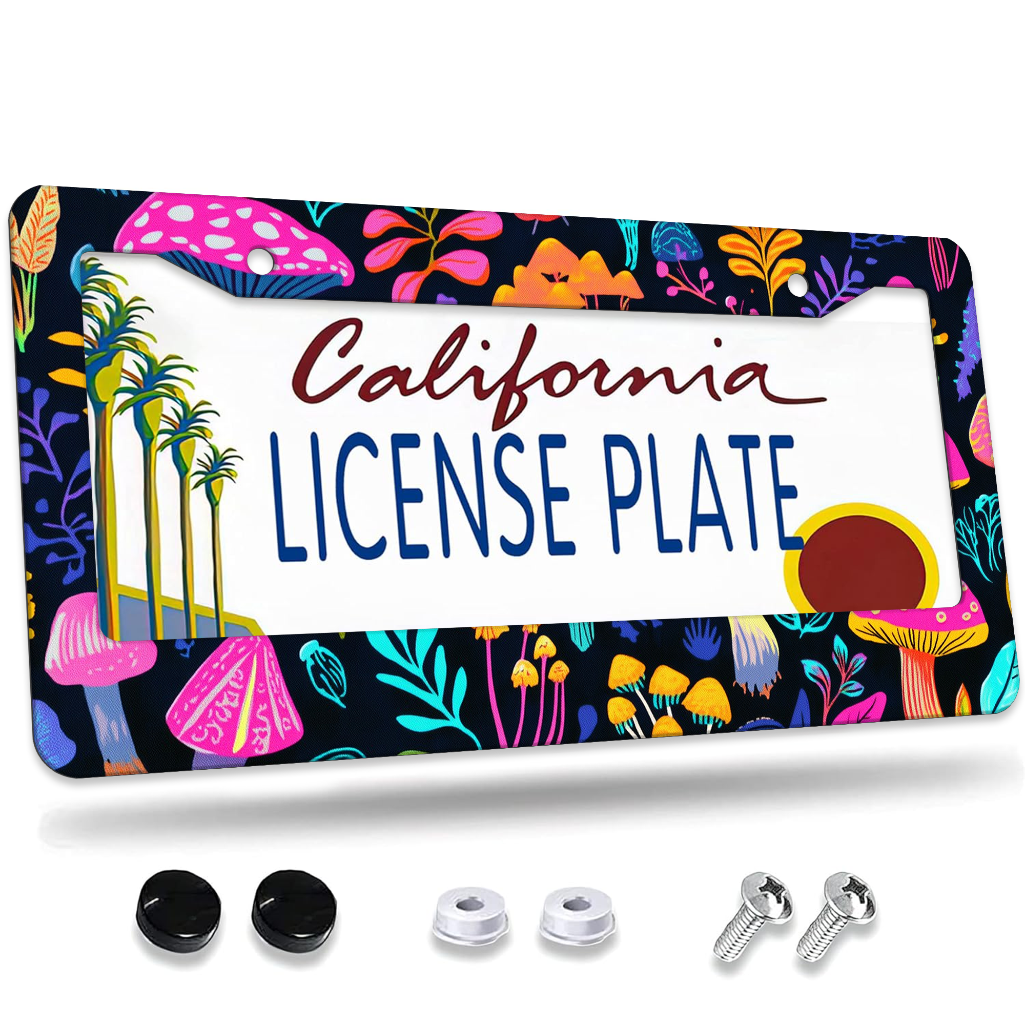 1 Pcs Colorful License Plate Frame, License Plate Cover for Car ...