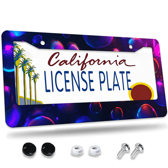 1 Pcs Colorful Pet License Plate Frame, License Plate Cover for Car ...