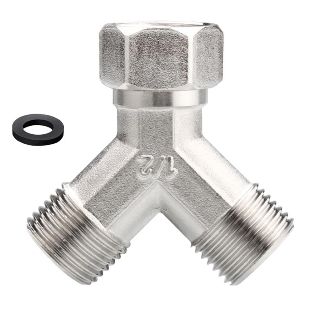 1 Pcs Copper Dishwasher Washing Machine Tap Y Dual Splitter 1/2\" Hot ...