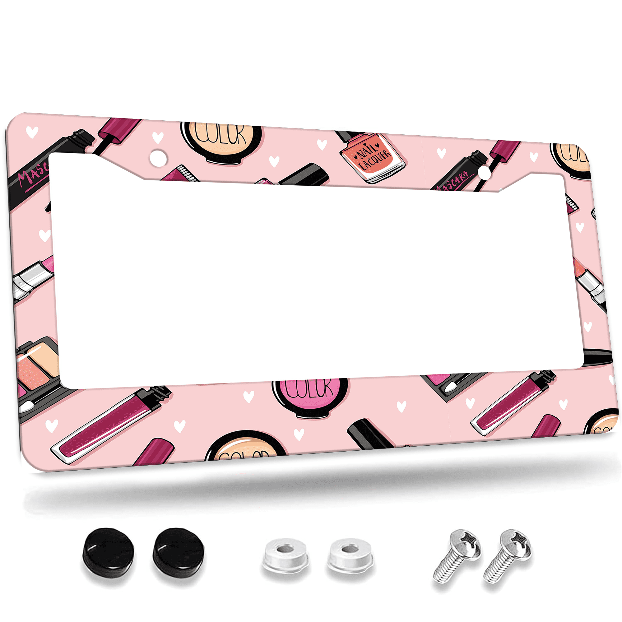 1 Pcs Cosmetic Products Pattern License Plate Frame, License Plate ...