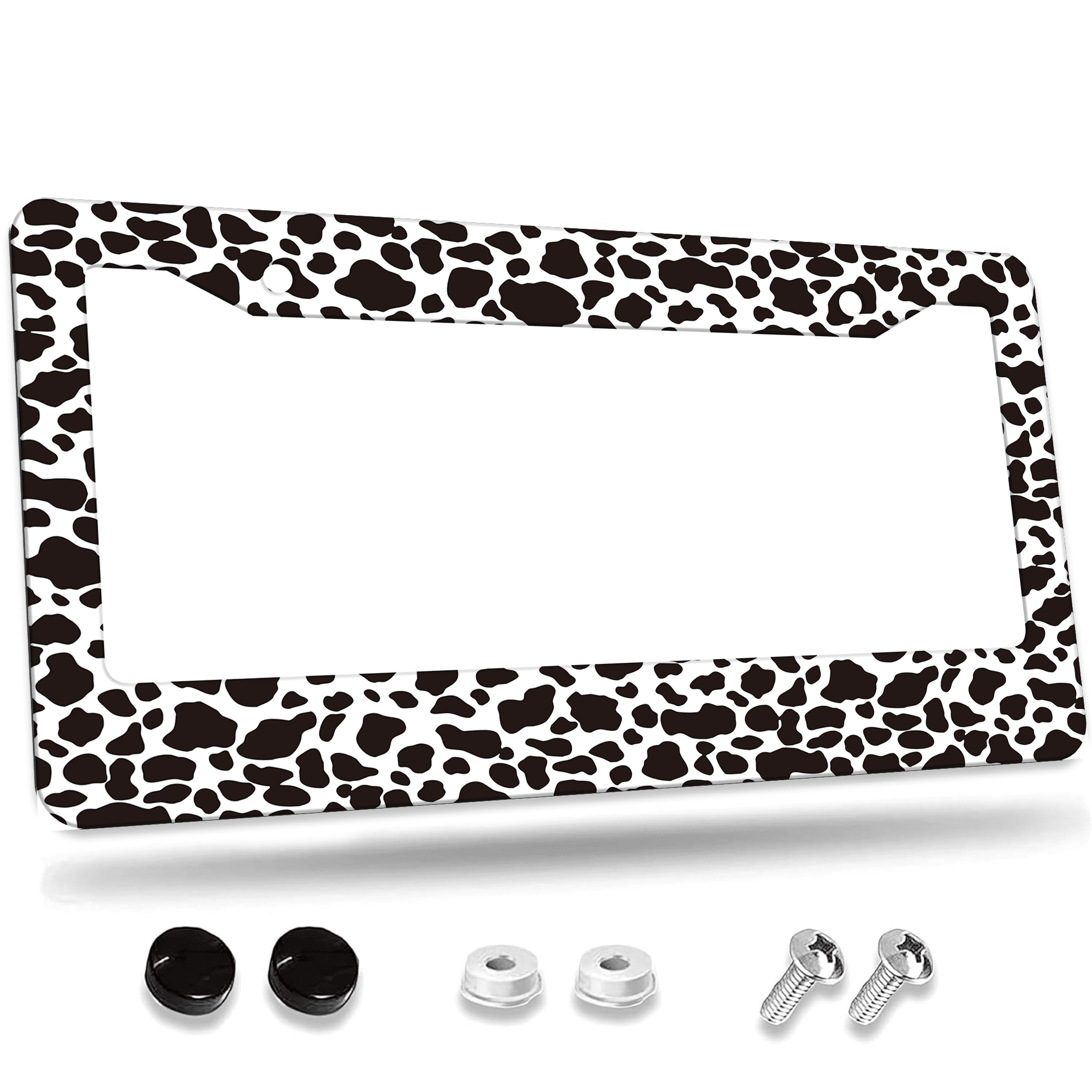 1 Pcs Cow print Pattern License Plate Frame, License Plate Cover for ...