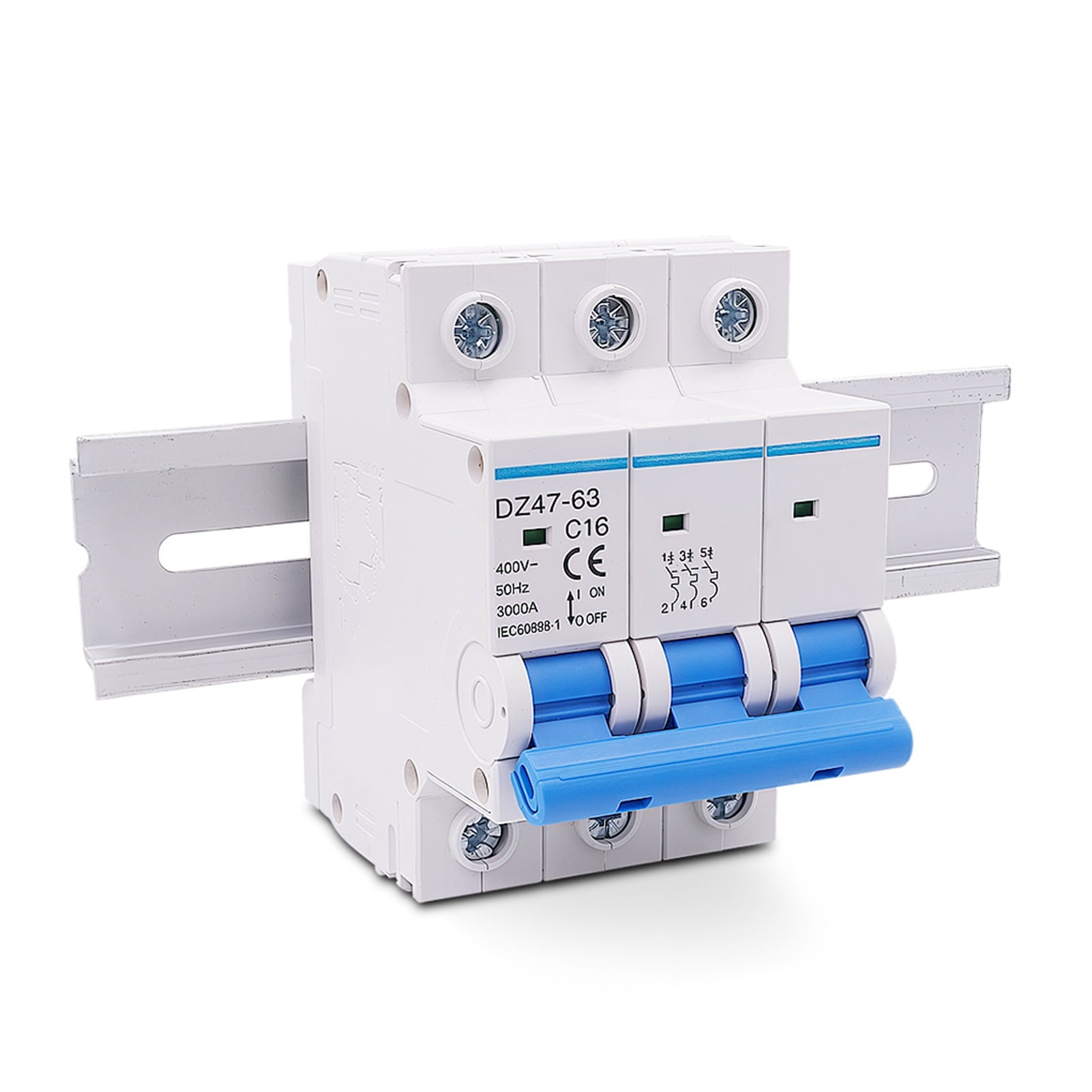 1 Pcs DZ47-63 3P 16-63A Three Phase Din Rail Circuit Breaker 380V Motor ...
