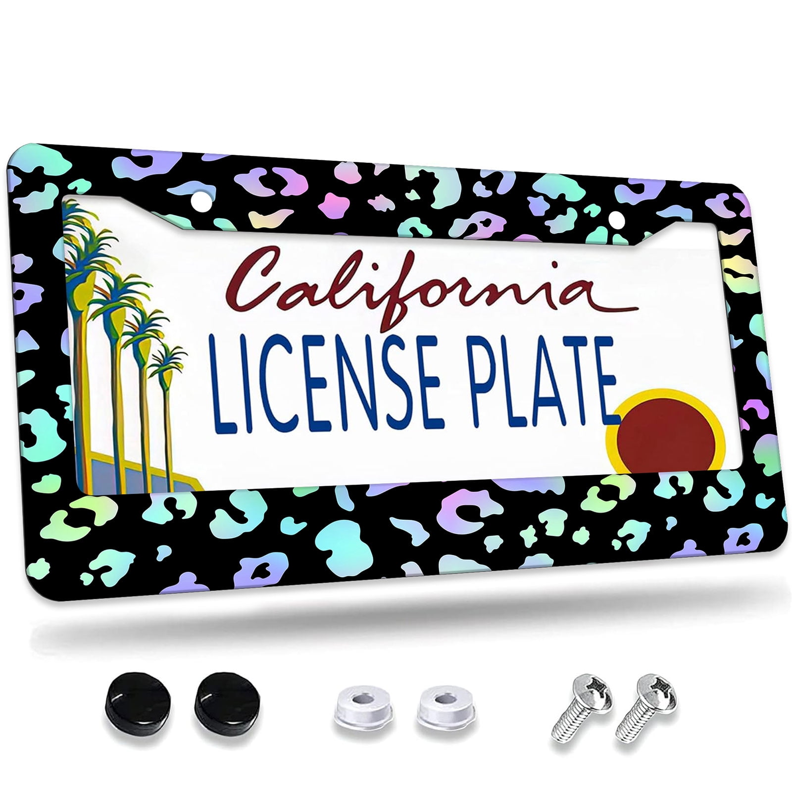 1 Pcs Distressed American Flag License Plate Frame, License Plate Cover ...