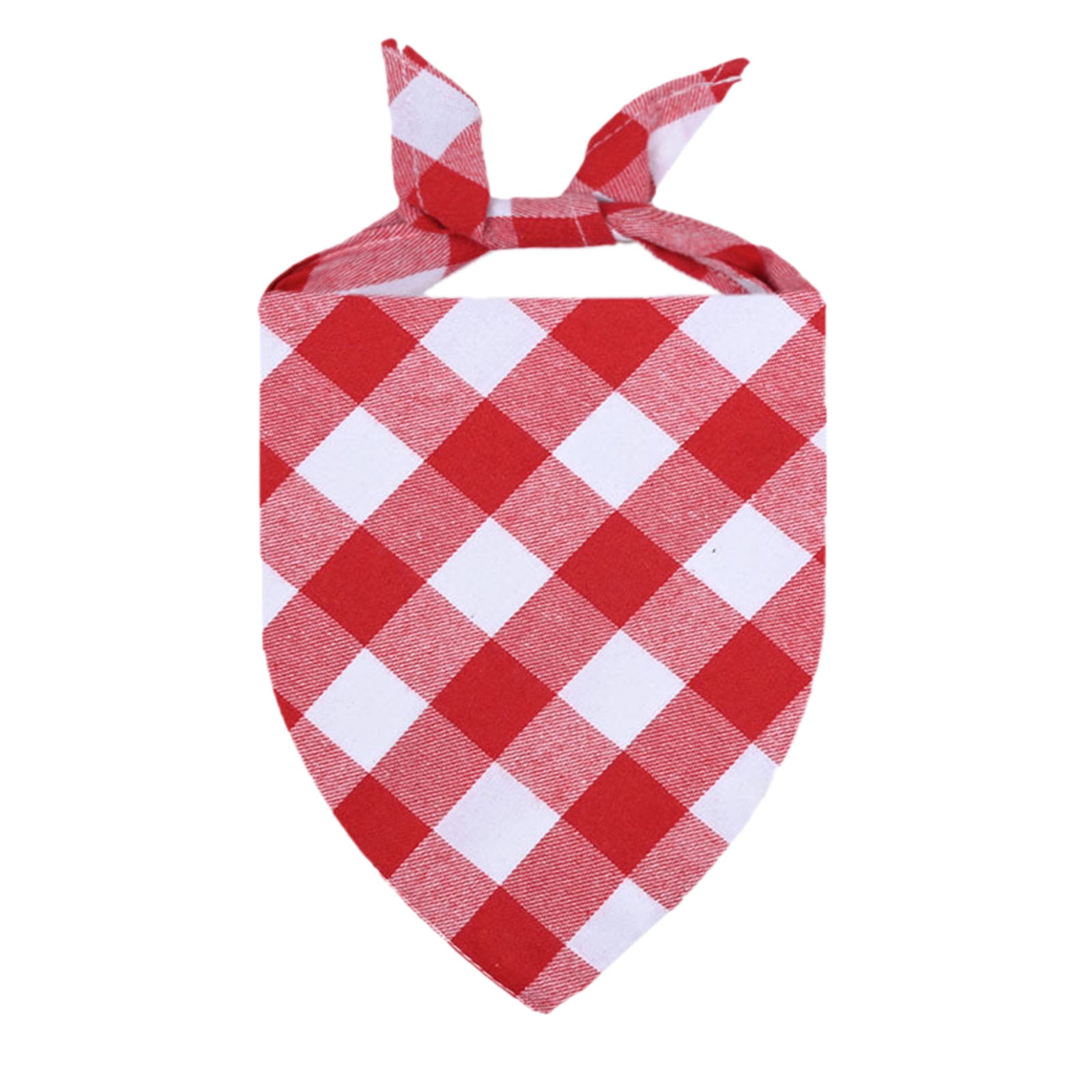 1 Pcs Dog Cat Pet Bandana Plaid Triangle Bib Scarf for Small Medium ...