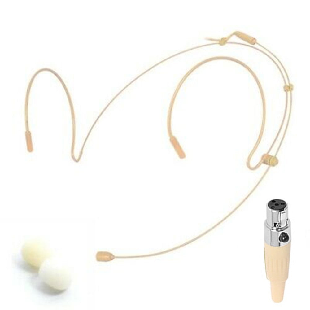 1 Pcs Durable Ear-hanging Headset Beige Mini XLR 4 Pin TA4F Head Worn ...