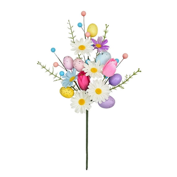 1 Pcs Easter Decorations Eggs Picks,Spring Artificial Flower With Stems ...