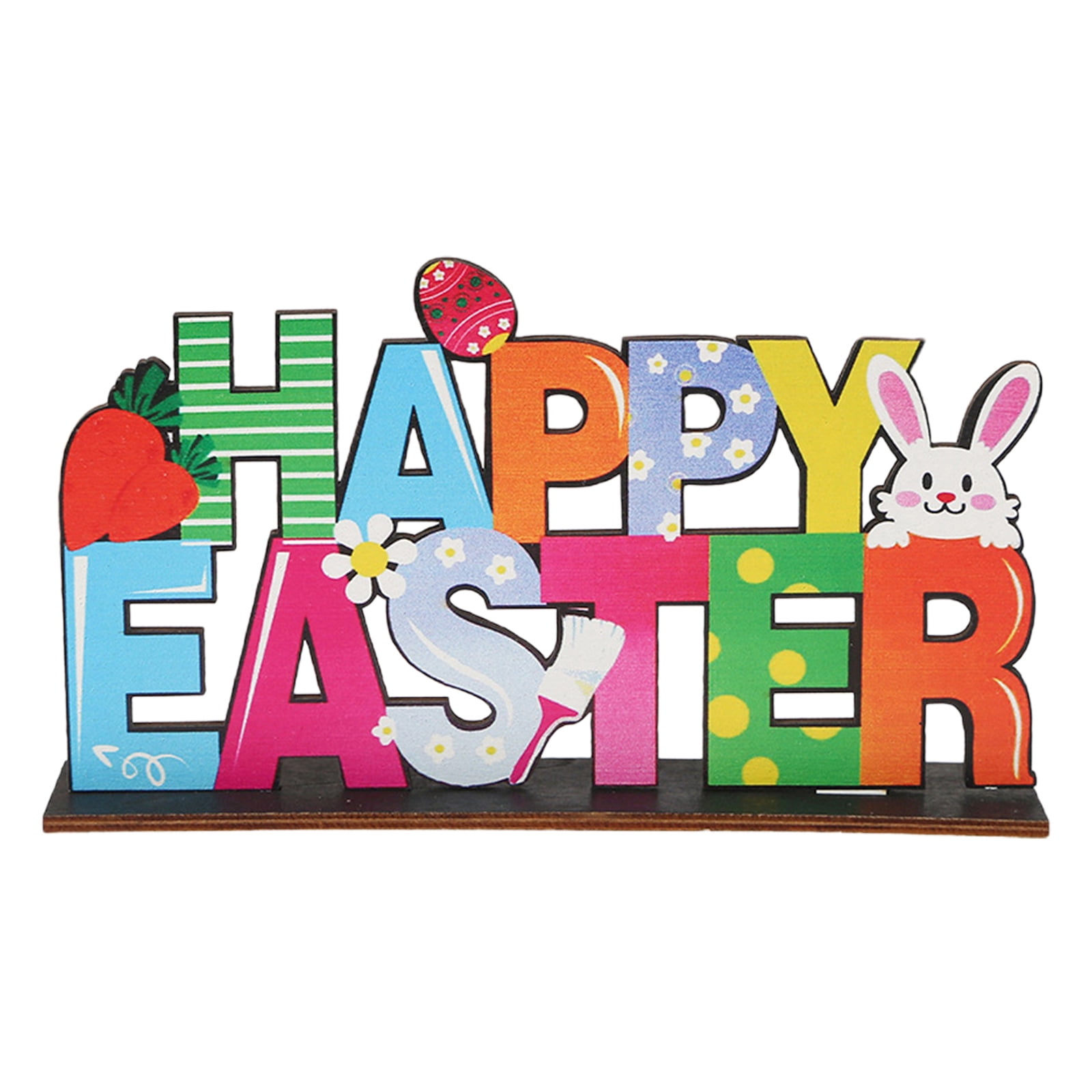 1 Pcs Easter Table Decorations,Wooden Table Centerpiece Sign,Easter ...