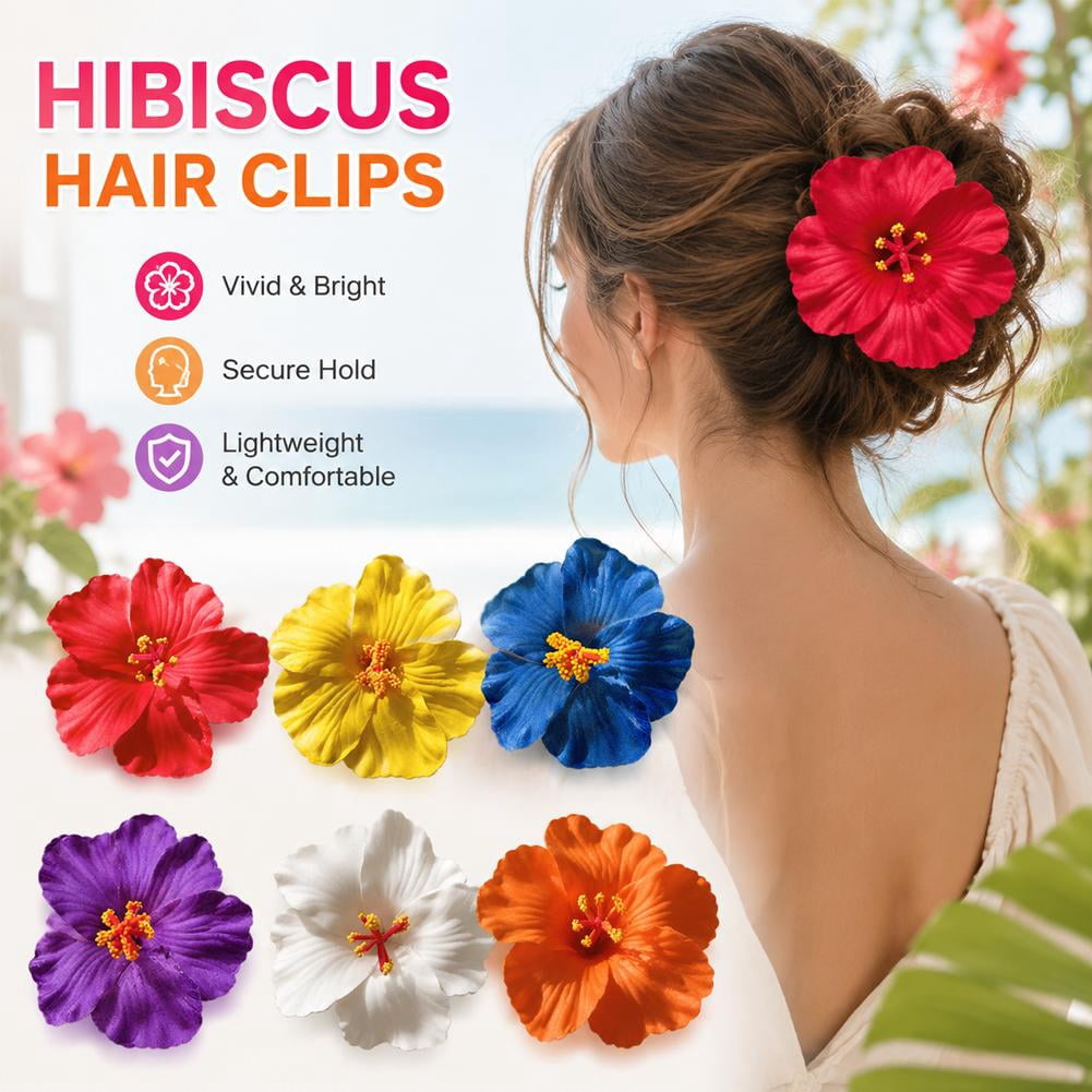 1 Pcs Fabric Flower Hair Clip, Summer Floral Hair Accessory for Beach ...