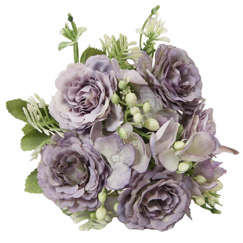 1 Pcs Fake Flowers Wedding Bouquet Artificial Silk Flowers Simulated ...