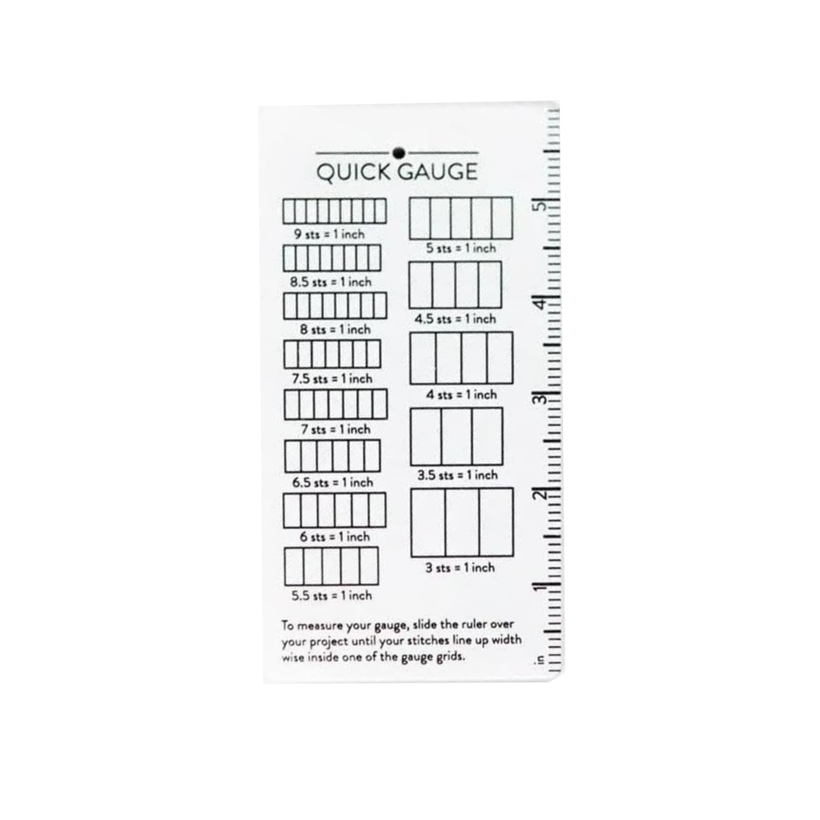 1 Pcs Fast Gauge Ruler, Transparent Grid For Sewing and Crochet, Easy ...