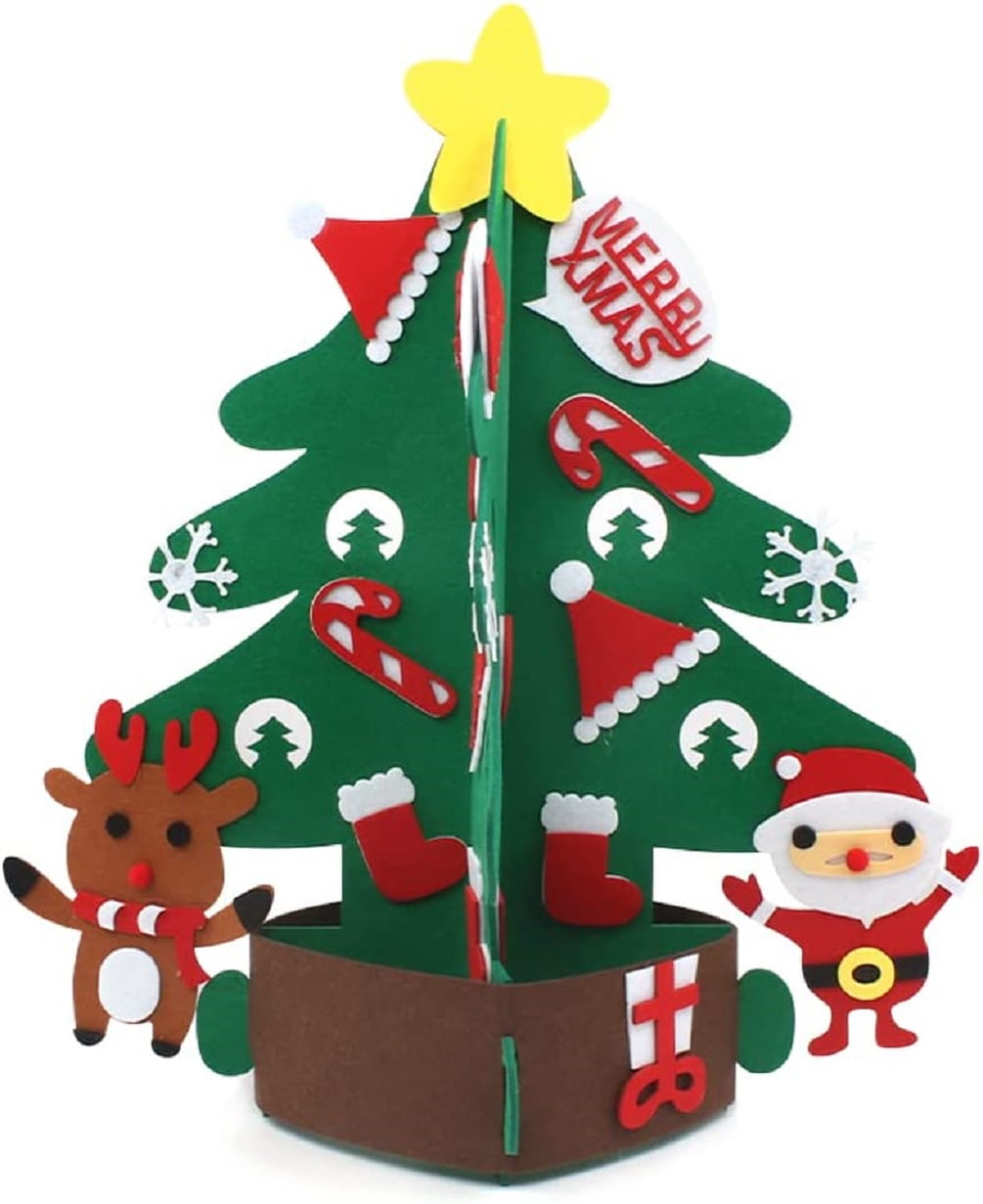1 Pcs Felt Christmas Tree, DIY Felt Christmas Tree Felt Xmas Tree ...