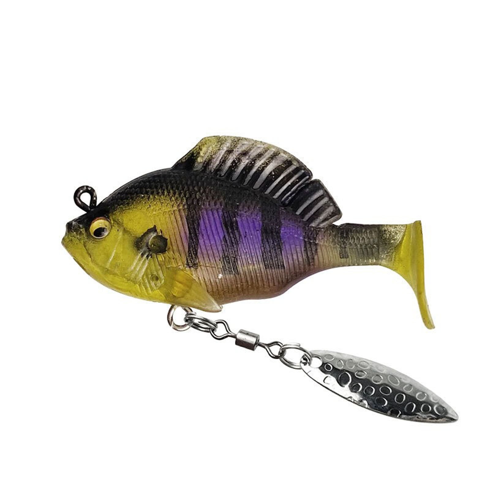 1 Pcs Fishing Soft Plastic Lures, Pre-Rigged Jig Head Soft Fishing ...