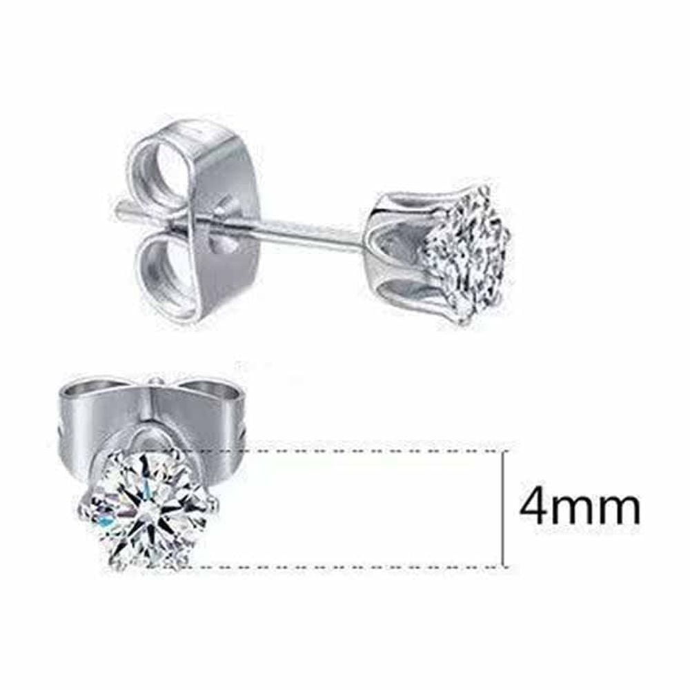 1 Pcs Flashing Moissanite Earrings for Women 925 Silver Needle ...