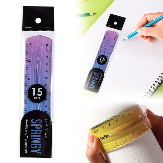 1 Pcs Flexible Ruler,5.9 Inch Bendable Ruler for ,Soft Plastic Ruler ...