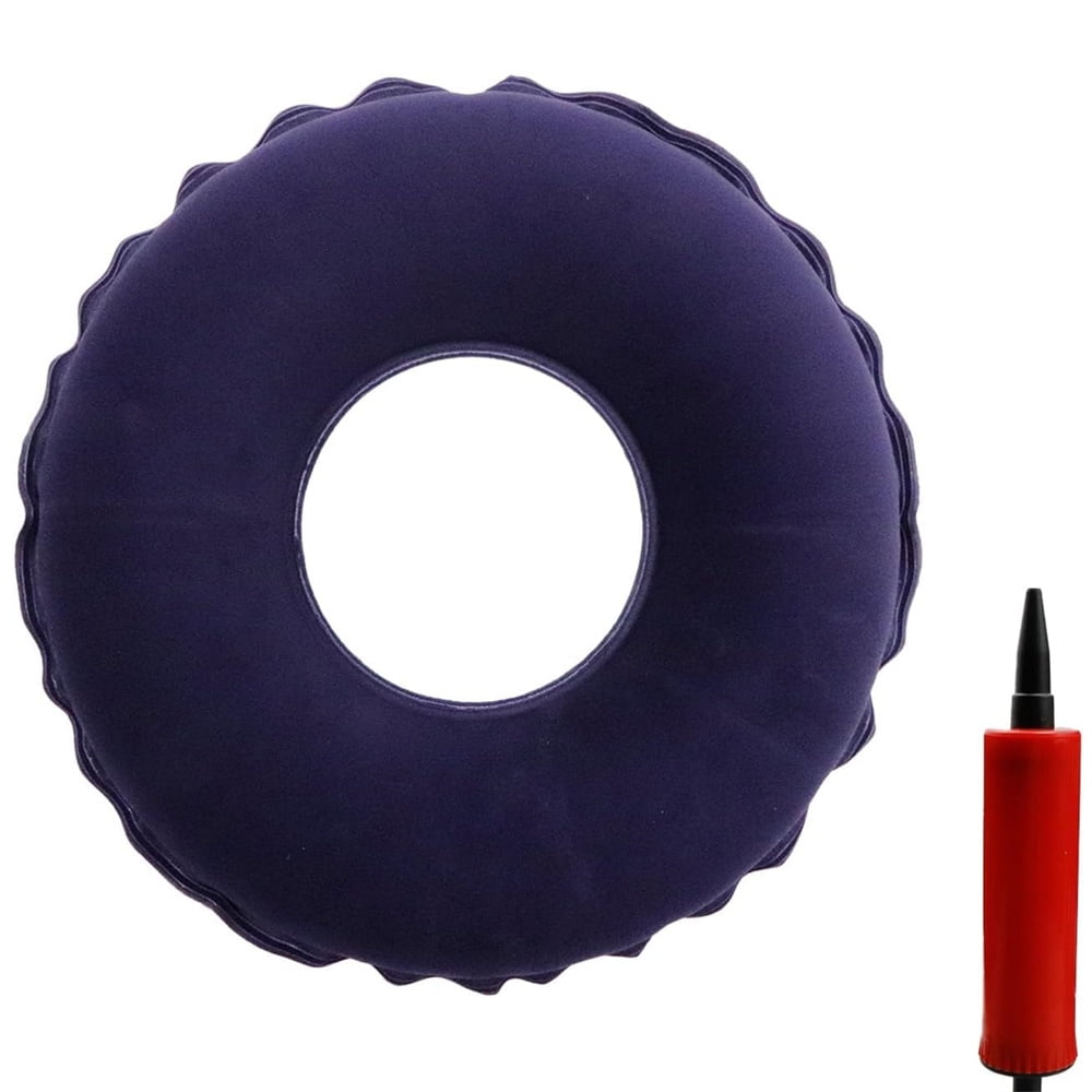 1 Pcs Flocking Round Cushion,Anti-Decubitus Seat Cushion,Inflatable Air ...