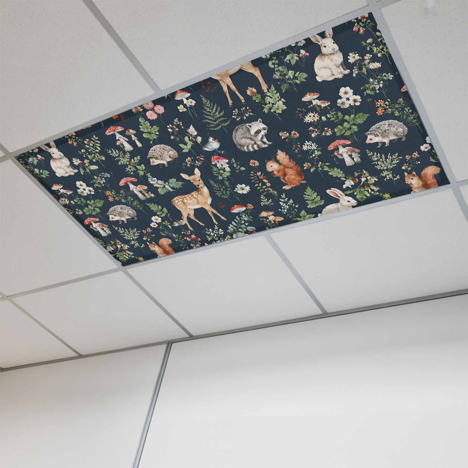 1 Pcs Forest Mushroom Floral Fluorescent Light Covers Moody Deer Rabbit ...