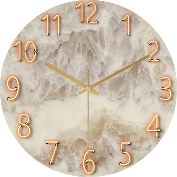 1 Pcs Glass Living Room Wall Clock Fashion Quartz Clock 12 Inch Modern ...