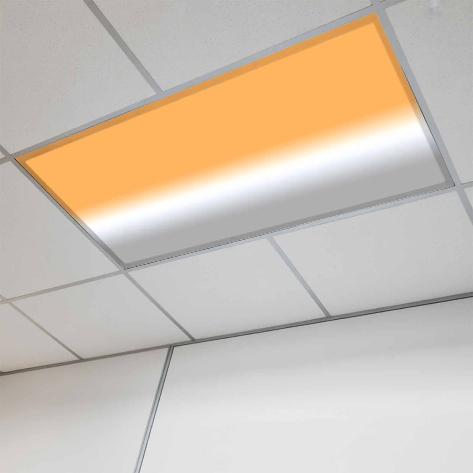 1 Pcs Gradient Orange Fluorescent Light Covers and White Grayish ...