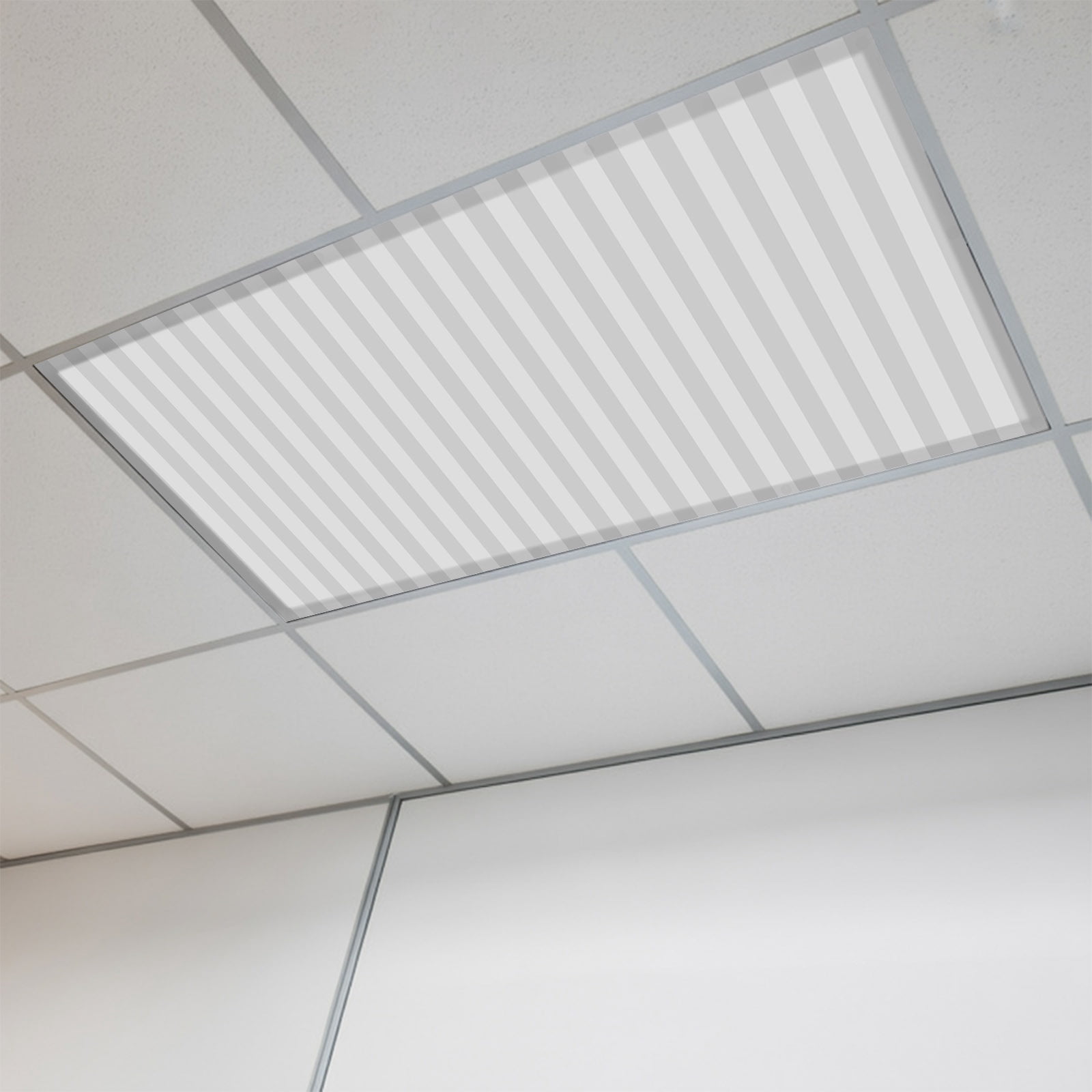 1 Pcs Gray Stripes Fluorescent Light Covers Modern Striped Minimalist ...