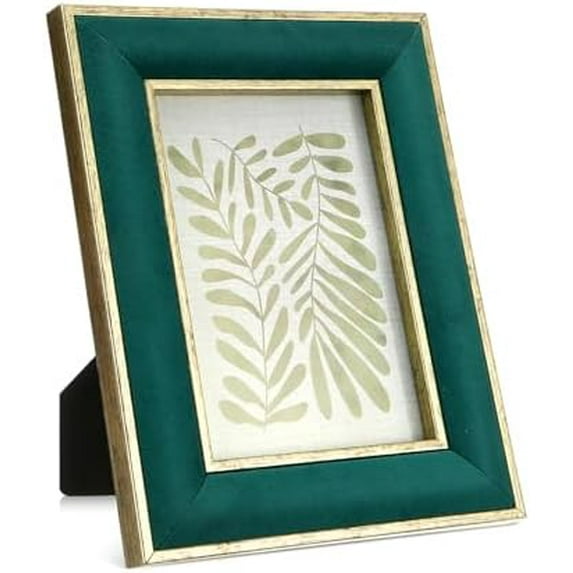1 Pcs Green Velvet Picture Frame 4 x 6 Inch Vintage Photo Frame with ...