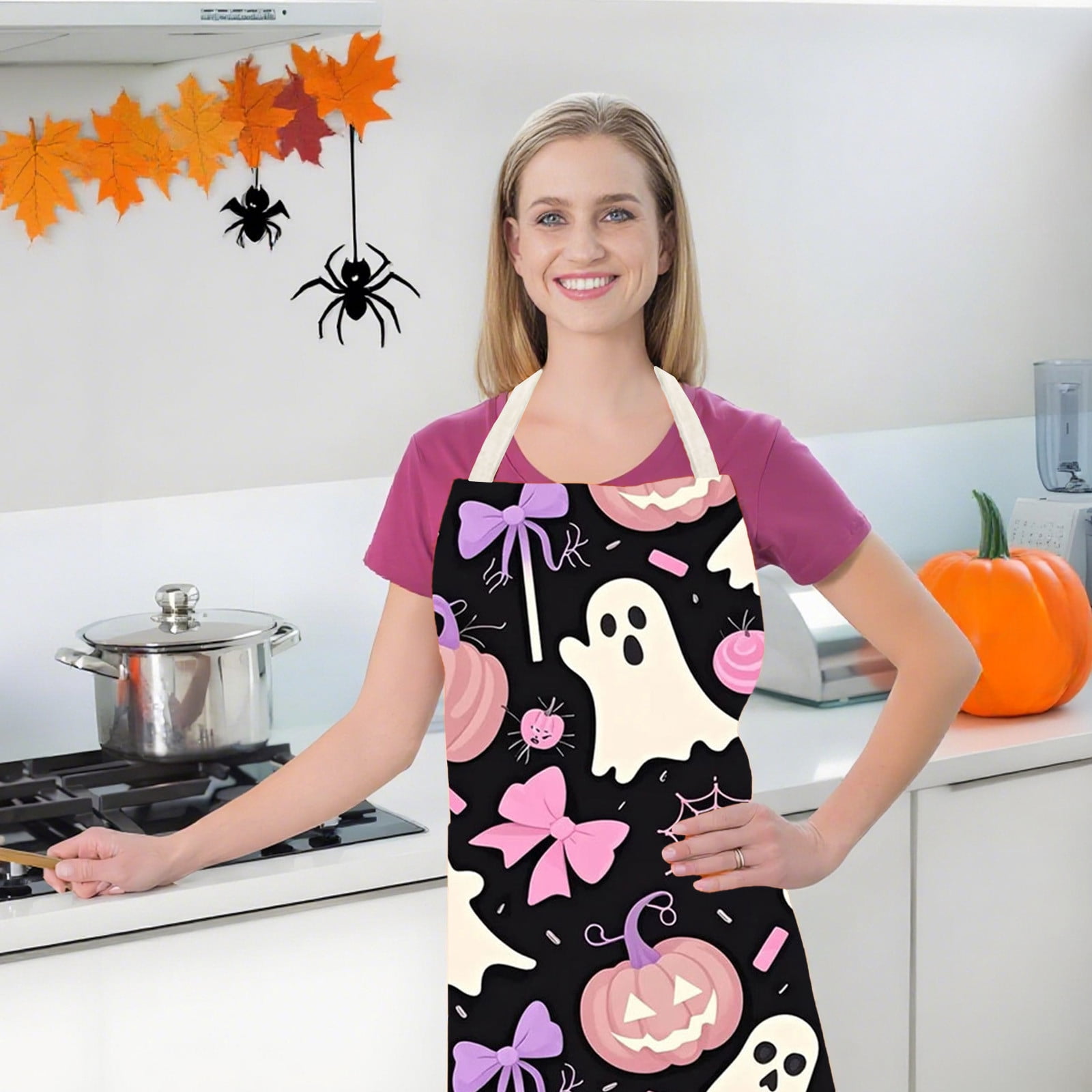 1 Pcs Halloween Decor Indoor Halloween Apron Holiday Horror Mood ...