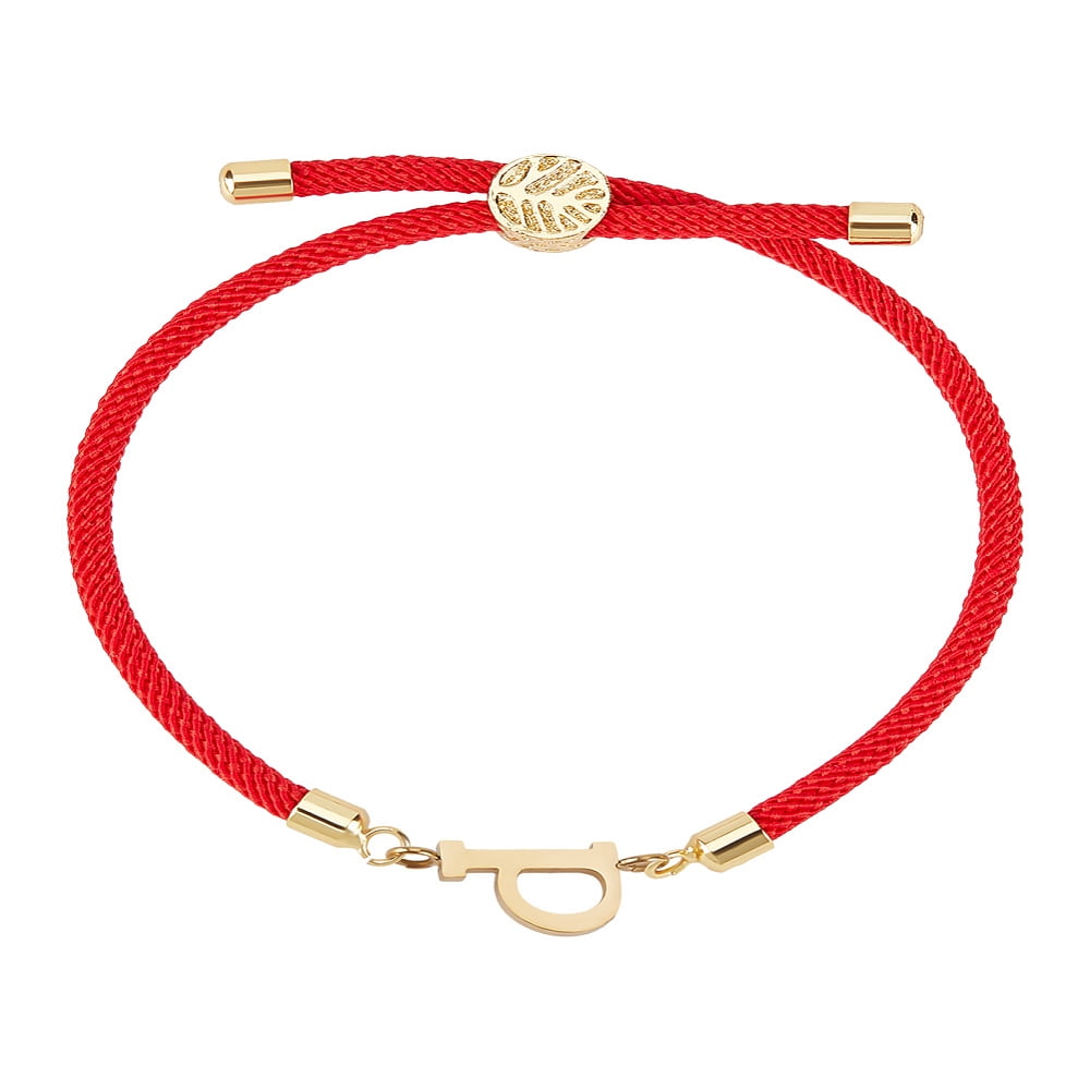 1 Pcs Heart Initial Letter Bracelet Charm Weave Rope Letter Bracelet ...