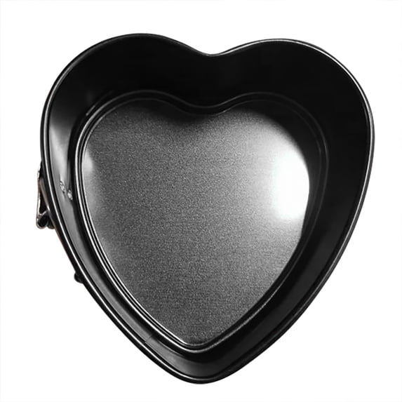 1 Pcs Heart Shaped Nonstick Springform Pan, Black Heart Nonstick Cake ...