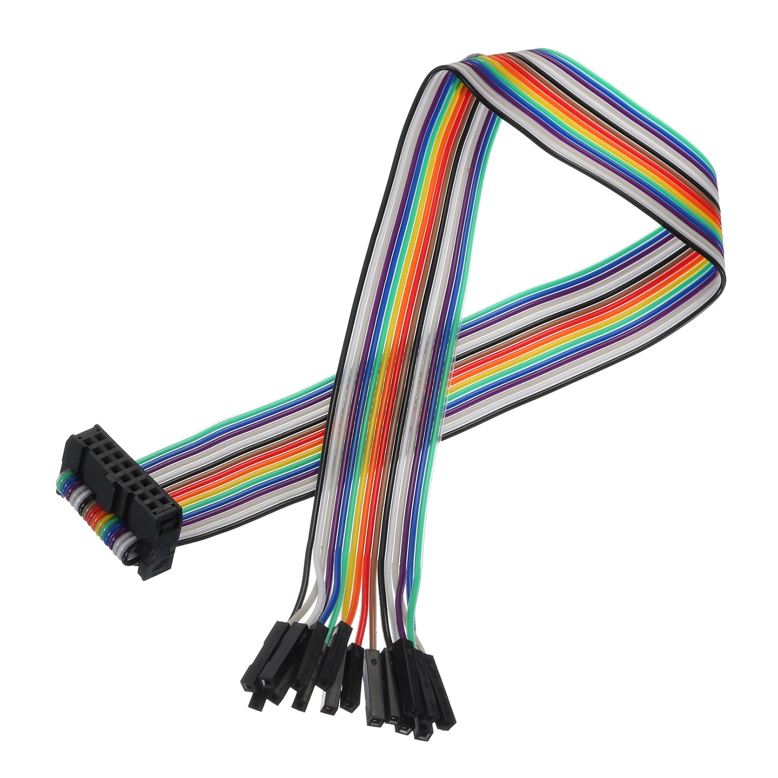1 Pcs IDC Rainbow Wire Flat Ribbon Cable FC-Female to 16P 11.8 Inch ...