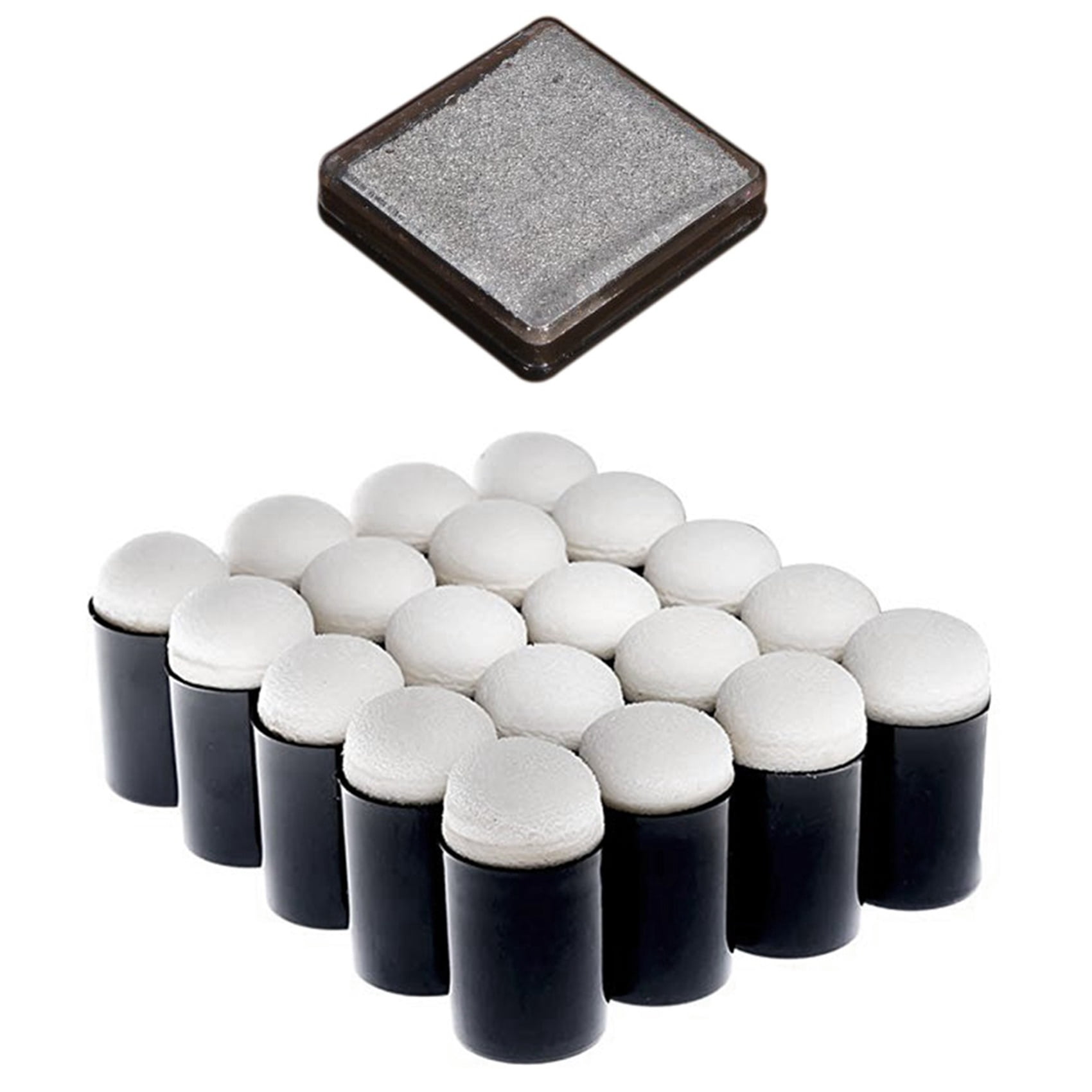 1 Pcs Ink Pad Stamp Pad Silver & 50 Pcs Finger Sponge Dauber Painting ...