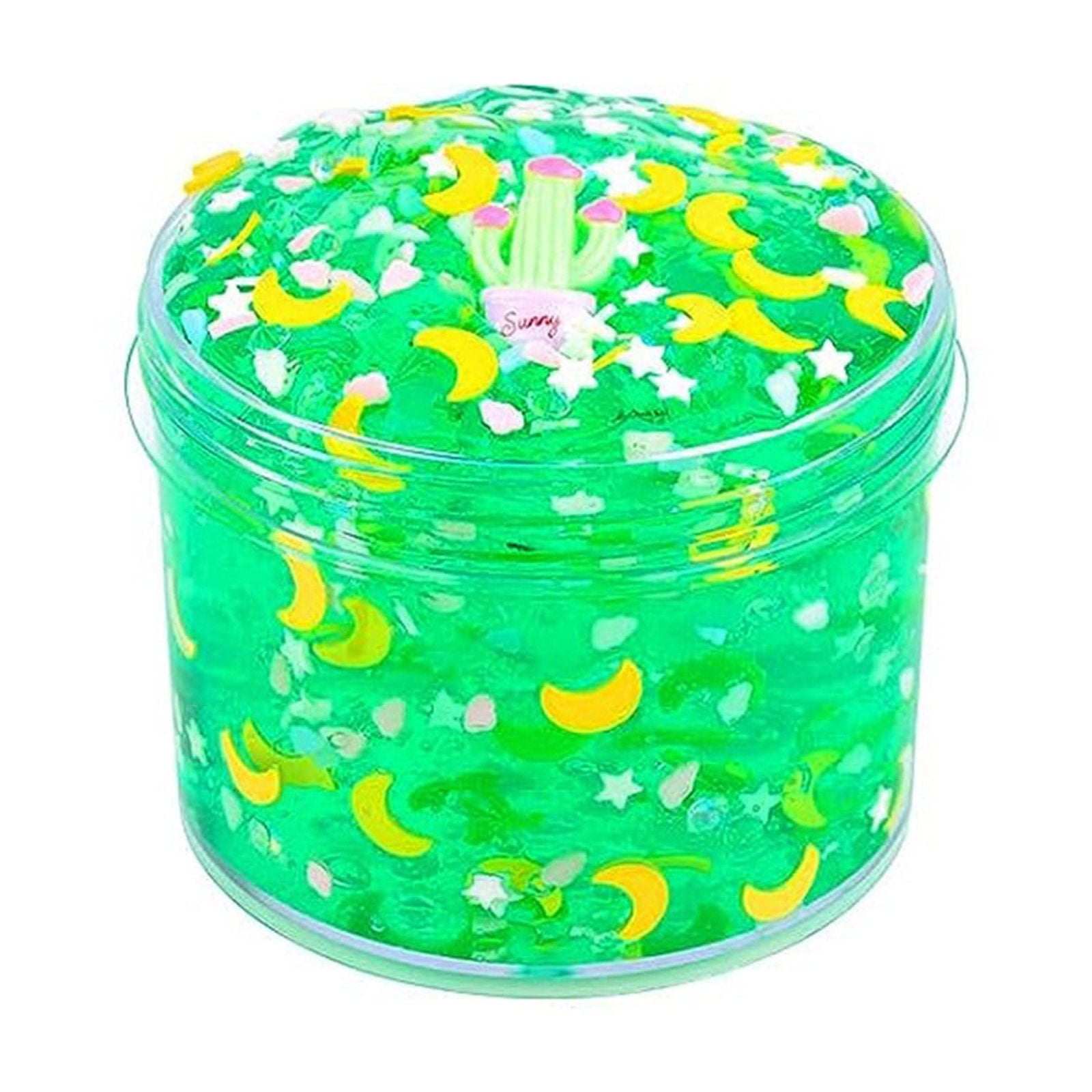 1 Pcs Jelly Cube Transparent Crystal Mud Slime Sets Super Soft Glossy ...
