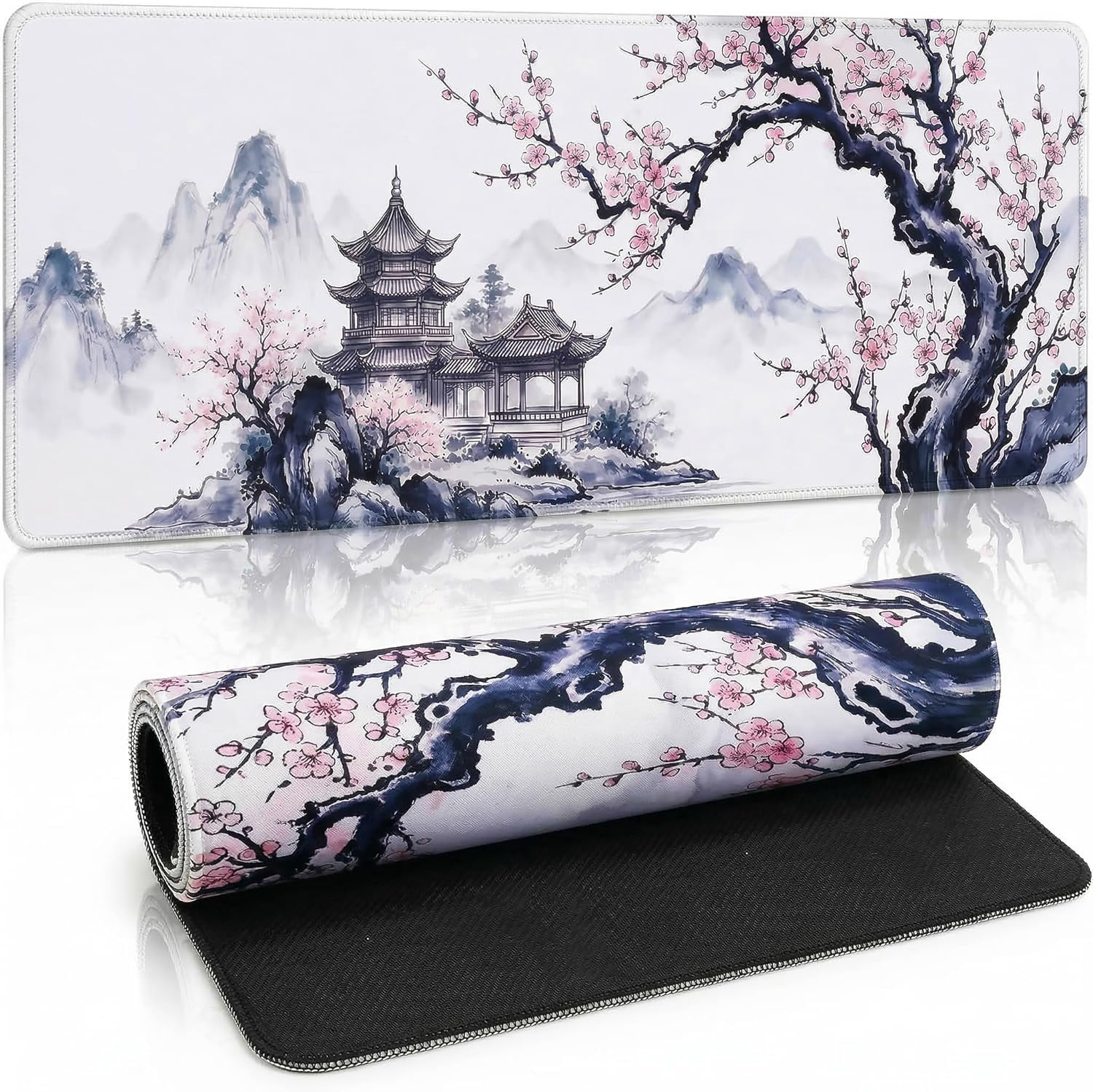 1 Pcs Large Mouse Pad, 31.1 x 11.8 Inch Gaming Extended Desk Mat, Black ...