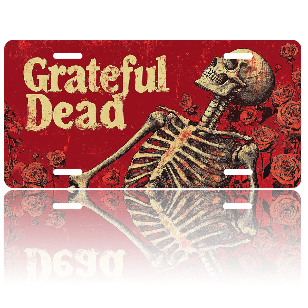 1 Pcs License Plate Covers & Frames, Grateful Dead For Decorative Front ...