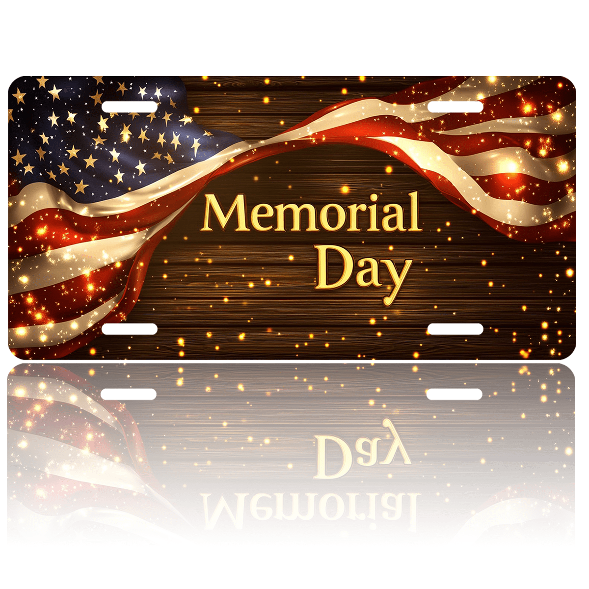 1 Pcs License Plate Covers & Frames, Memorial Day For Decorative Front ...