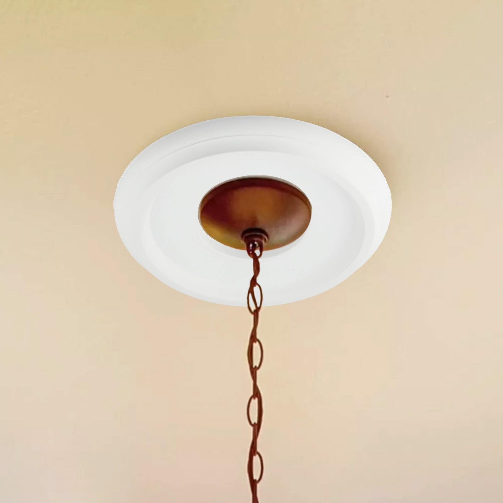 1 Pcs Lighting Base Home Round Split Medallion PU Decorative Ceiling ...