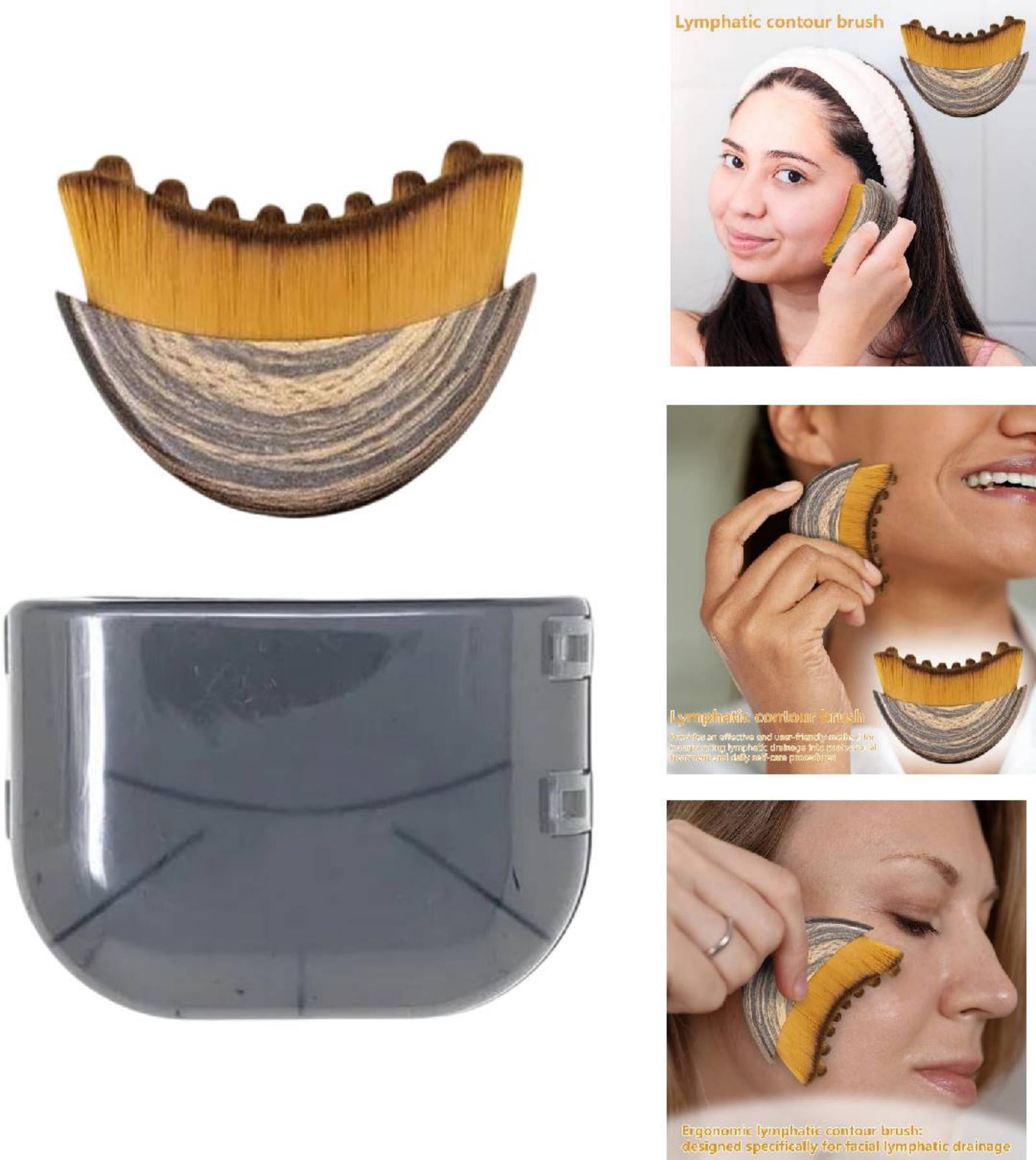 1 Pcs Lymphatic Contour Face Brush, Dry Brushing Face Brush, Lymphatic ...