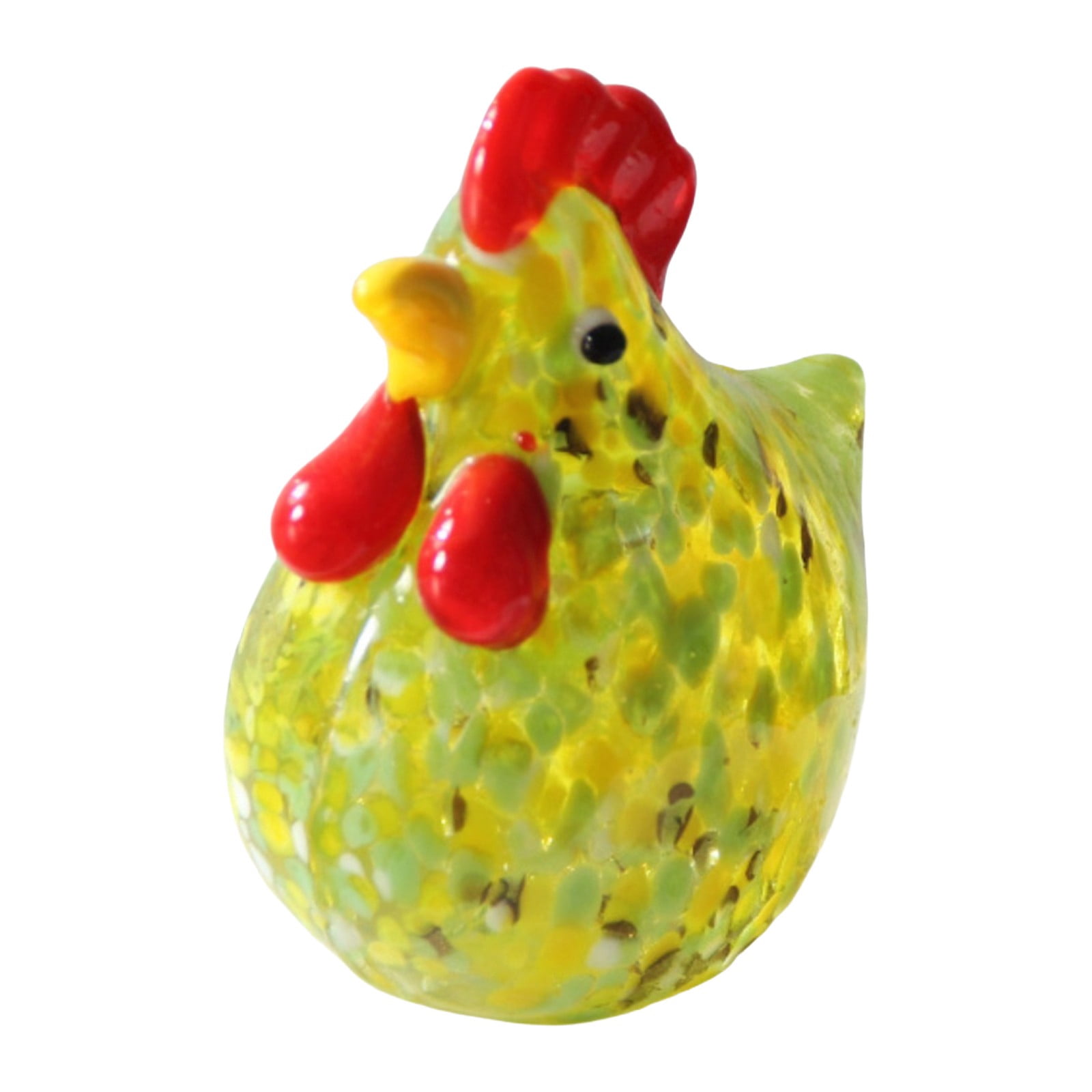1 Pcs Mini Glass Rooster Figurine, Chicken Figurine Mini Glass Hand ...