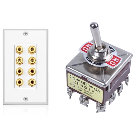 1 Pcs ON//ON 3 Positions 12 Pin Latching Toggle Switch & 1 Pcs 8 Posts ...