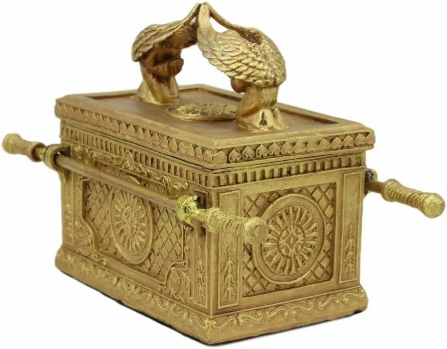 1 Pcs Of Matte Gold Ark Of The Covenant Model With Contents Figurine ...