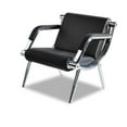 WALCUT 1 Pcs Black PU Leather Office Reception Chair, Ergonomic Guest ...