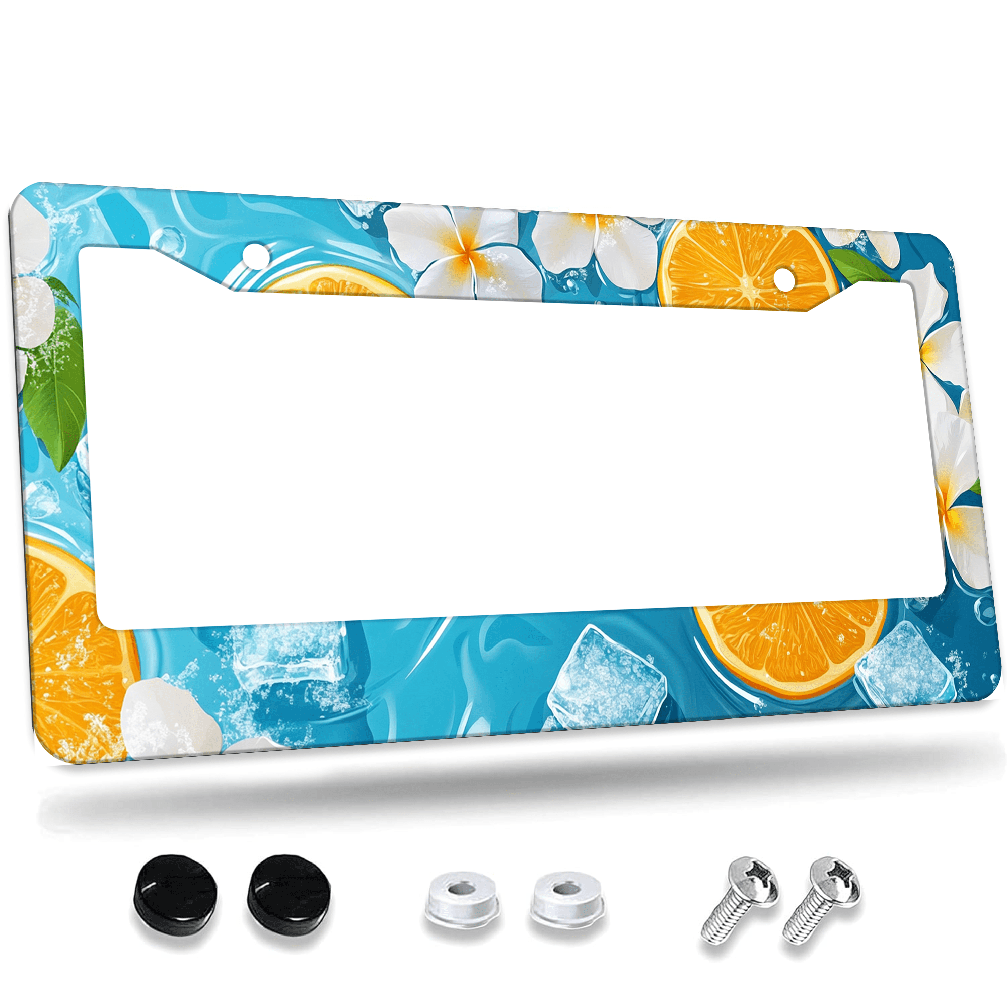 1 Pcs Oranges Ice License Plate Frame, License Plate Cover for Car ...