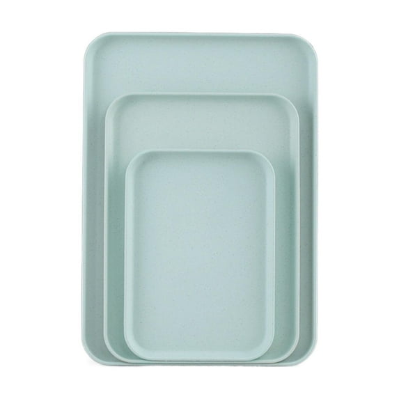 1 Pcs Plastic Serving Trays, Wheat Straw Tray, Heavy Duty Dessert Trays ...