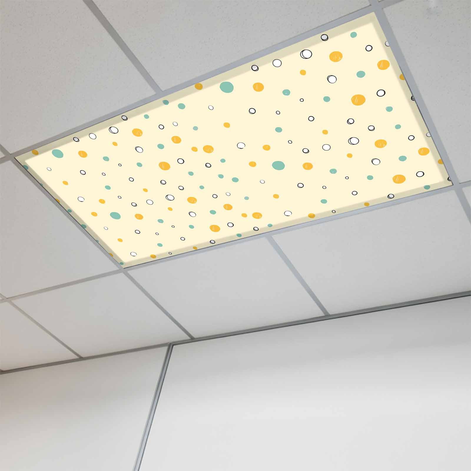 1 Pcs Polka Dot Fluorescent Light Covers Green Yellow Polka Dot Warm ...