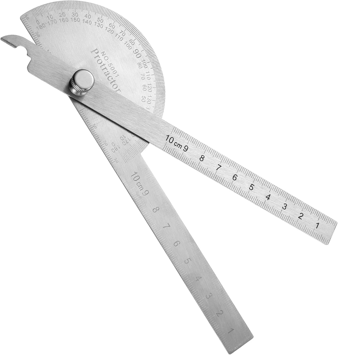 1 Pcs Protractor Angle Finder Ruler Stainless Steel Adjustable Finder ...