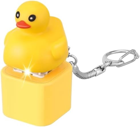 1 Pcs Quacking Duck Keychain Fidget Toy Rechargeable Duck Keyboard ...
