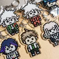 1 Pcs RANDOM Mystery Anime Pixel Acrylic Pendant Keychain Rantaro Amami ...
